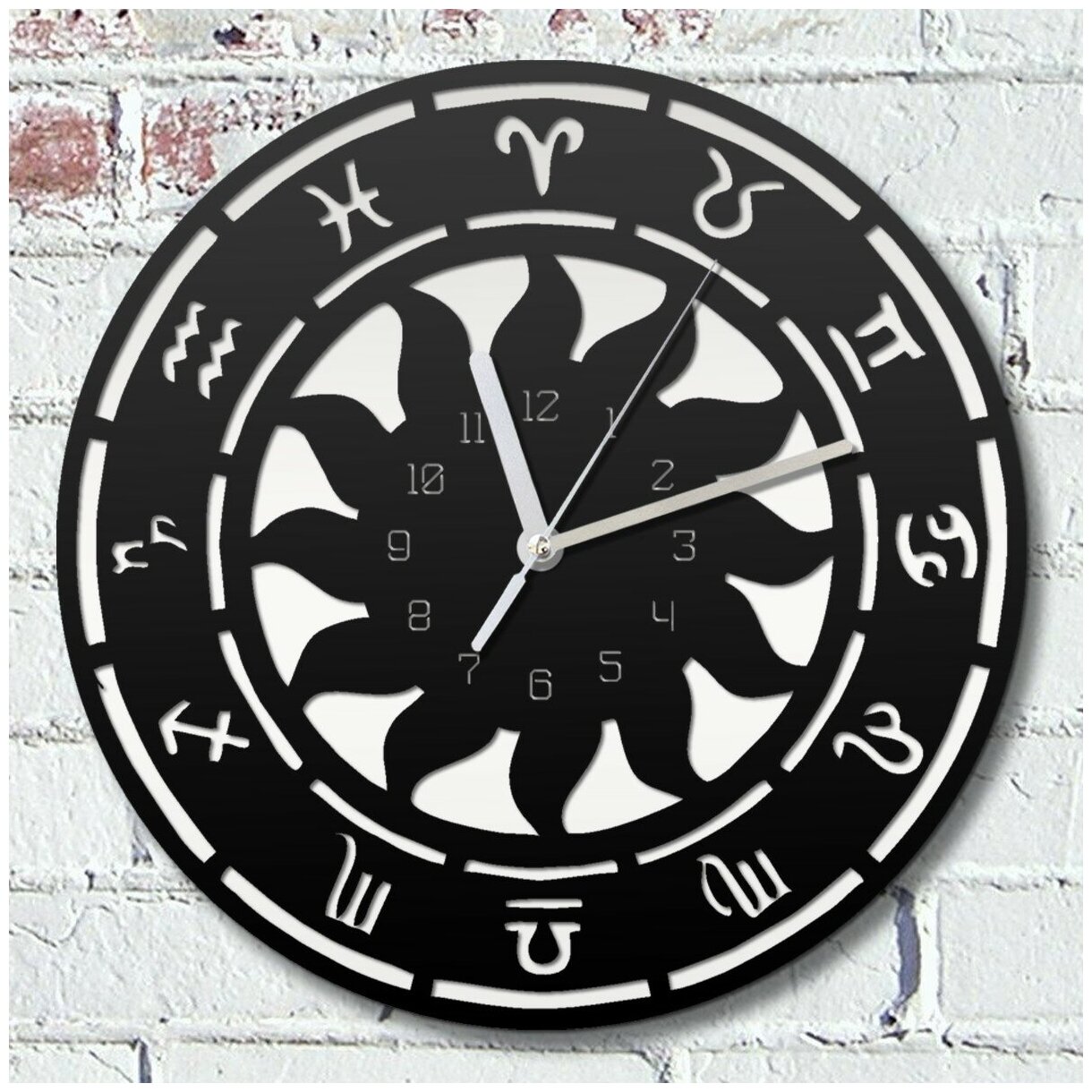 Настенные часы космос астрология знаки зодиака солнце - 773