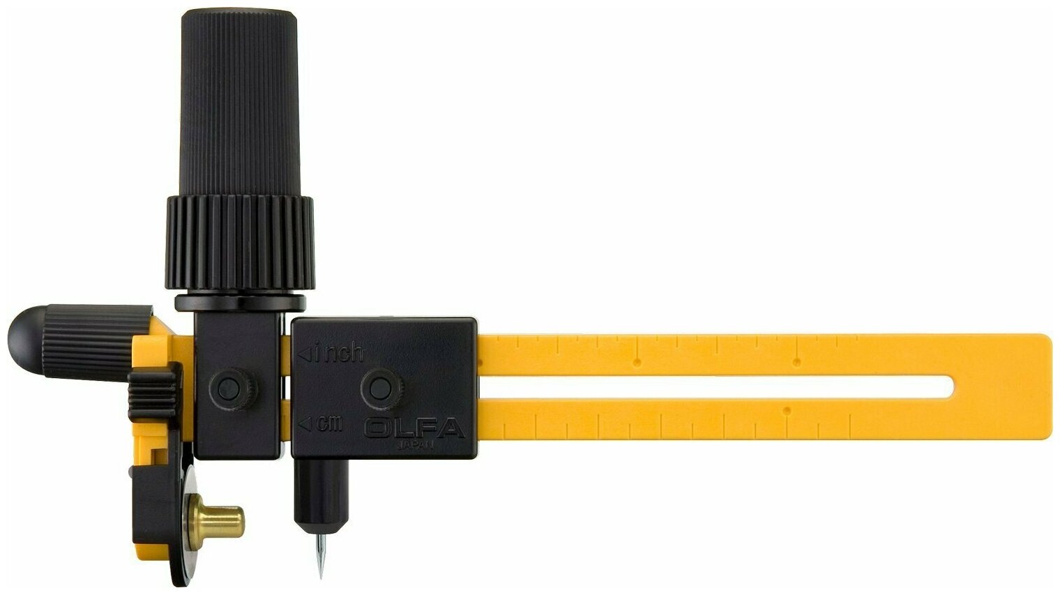 OLFA диаметр реза 40-220 мм, с круглым лезвием 18х0,3 мм, нож циркульный трещоточный