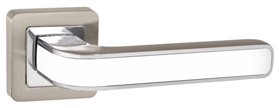 Ручка раздельная NOVA QR SN/WH-19 мат. никель/белый