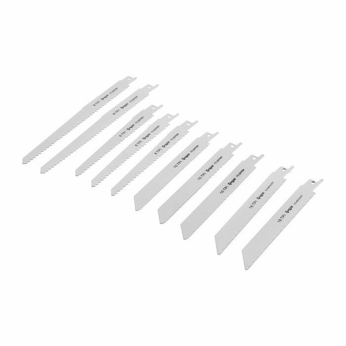 Набор полотен универсальных для сабельной пилы тундра, HCS/Bimetal, 150/200х19 мм, 10 шт, 9286068