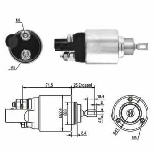 Втягивающее реле стартера Meat&Doria 46132