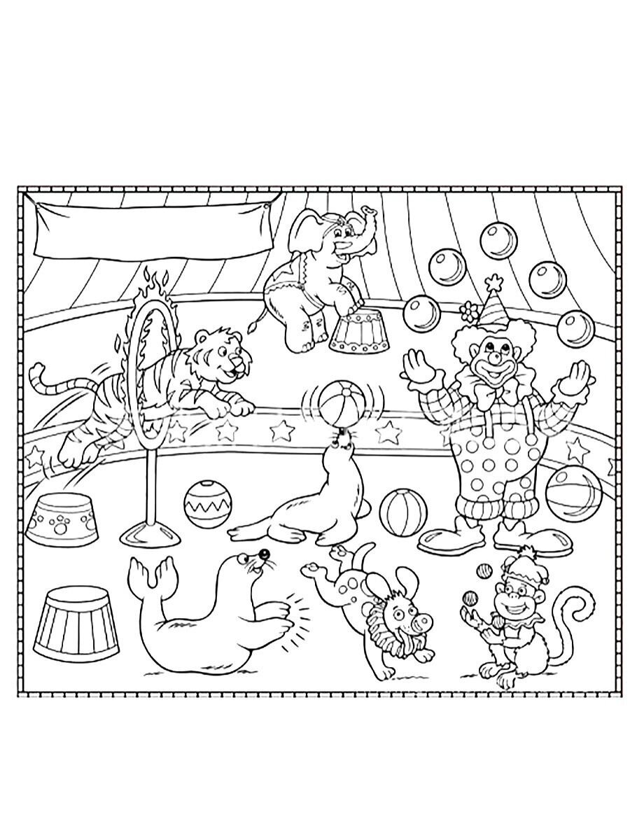 Коврик- раскраска обитатели леса 83х70см