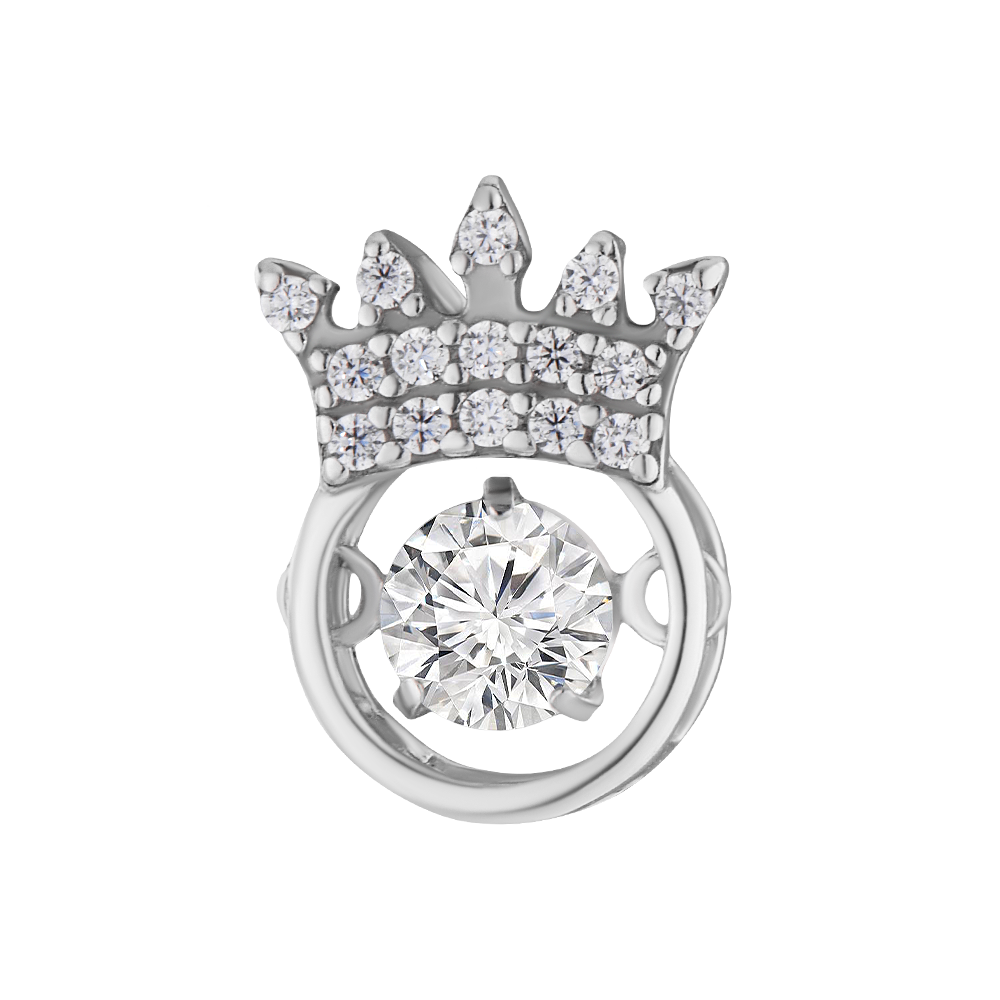 Подвеска, серебро, 925 проба, родирование, фианит