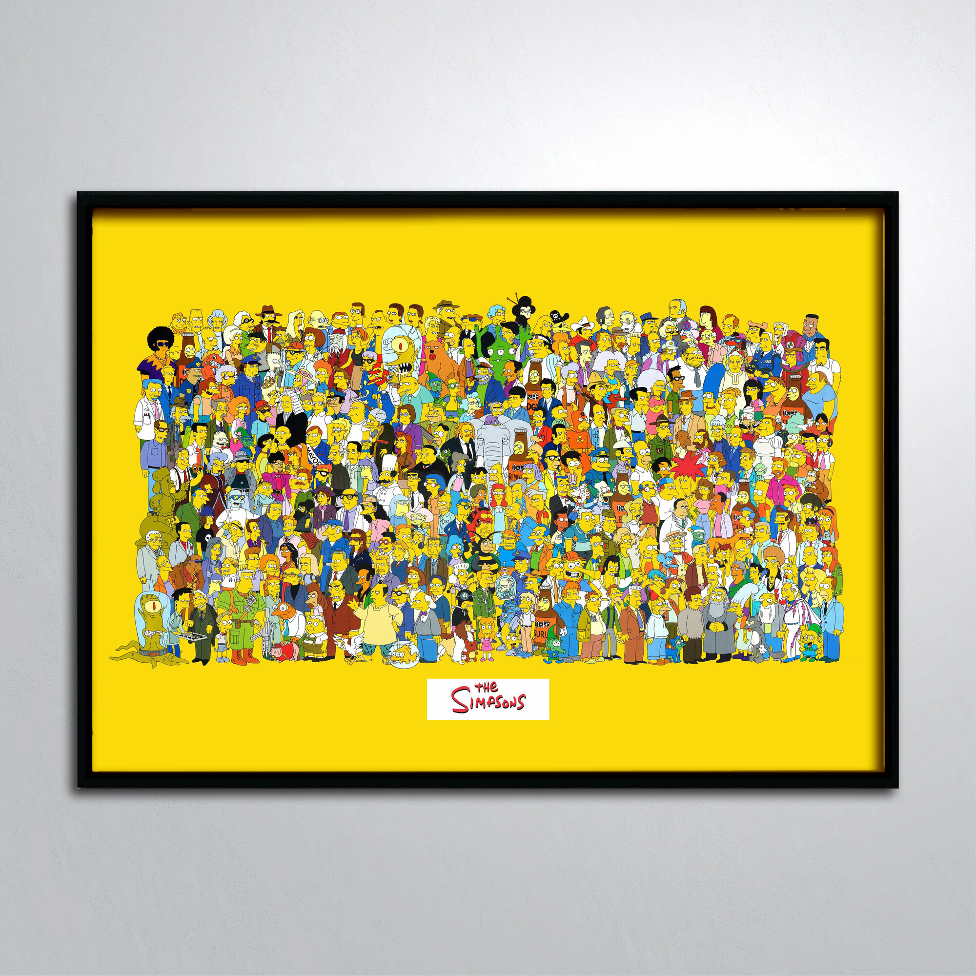 Постер в раме/Симпсоны Все Персонажи The Simpsons