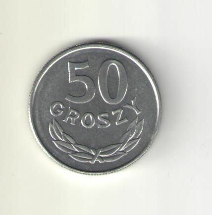 Монета 50 грошей 1987 Польша
