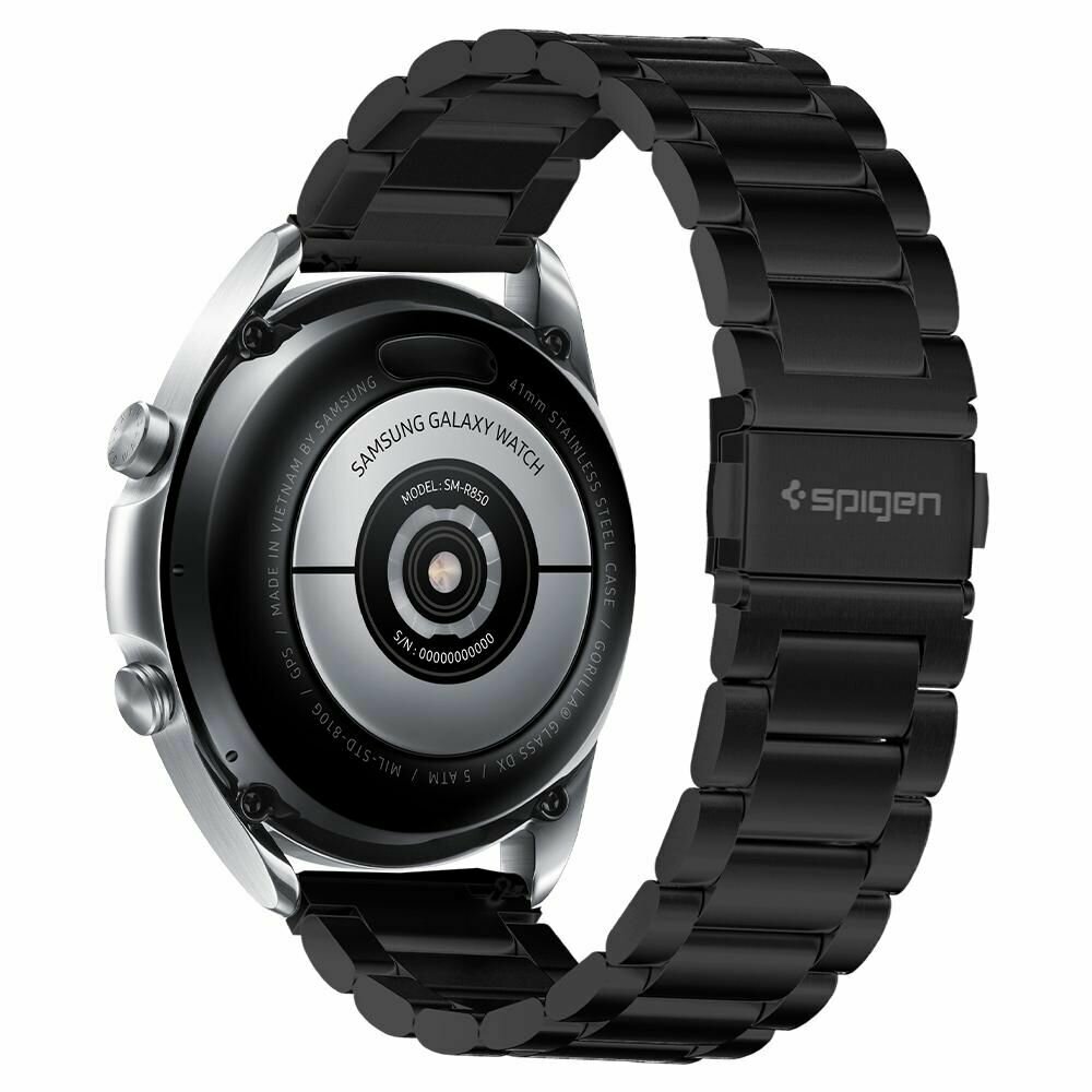 Ремешок Spigen на Samsung Galaxy Watch (600WB24980) Modern Fit (20 mm) / Спиген для Галакси Вотч металлический, чёрный