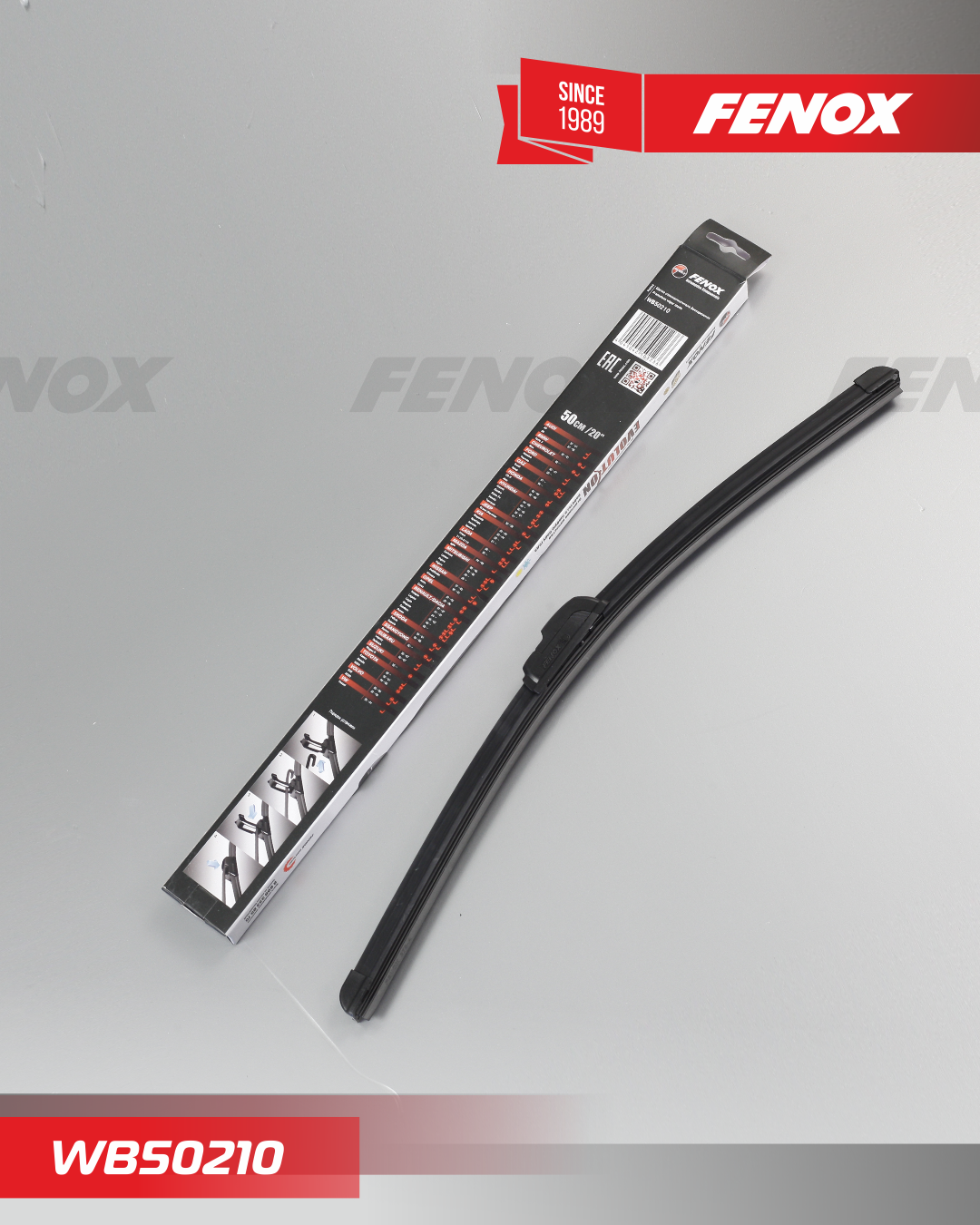 Щетка стеклоочистителя 50 см (20 ) бескаркасная Fenox WB50210