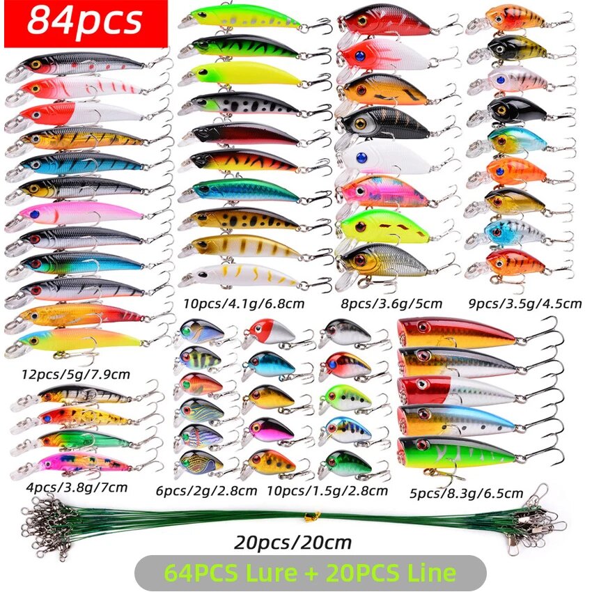 Набор воблеров Crankbait 84Pcs