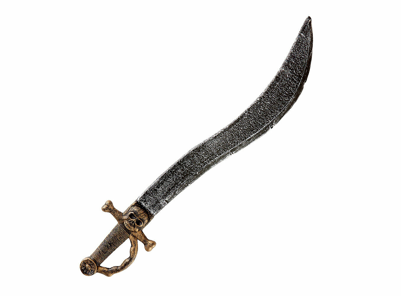 Сабля Пирата изогнутая 48679, серый, бронзовый пластик, длина 72 см