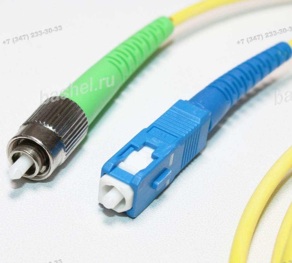 Патч-корд оптический FC/APC-SC/UPC simplex 3мм 5м.