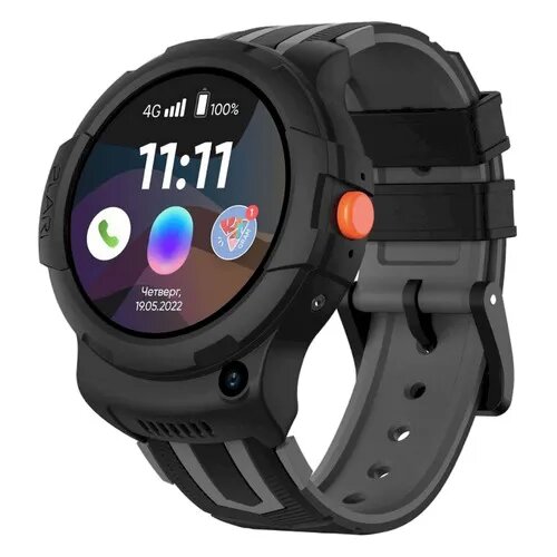 Смарт-часы ELARI KidPhone 4G Wink, 1.3", черный/черный [kidphone 4g wink black]