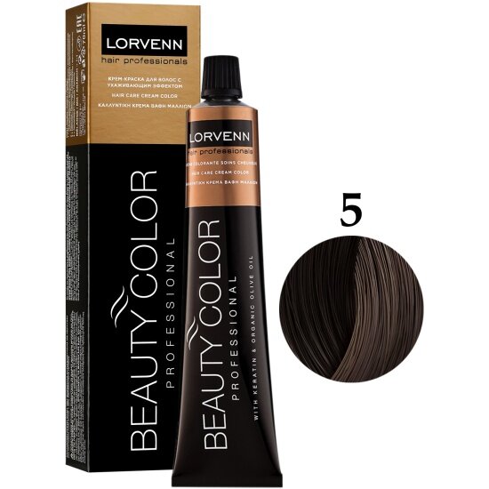 Краска для волос Lorvenn Beauty Color Professional, тон 5
