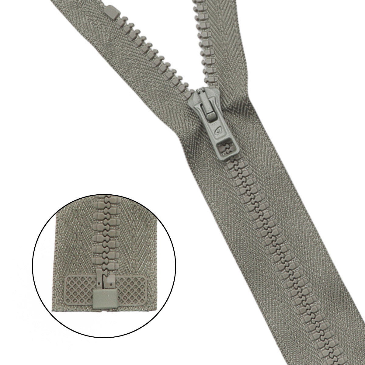 Молния разъемная 50 см тракторная, 1 замок, 5 шт, Тип 6 (2076) ARTA (110 фисташковый)