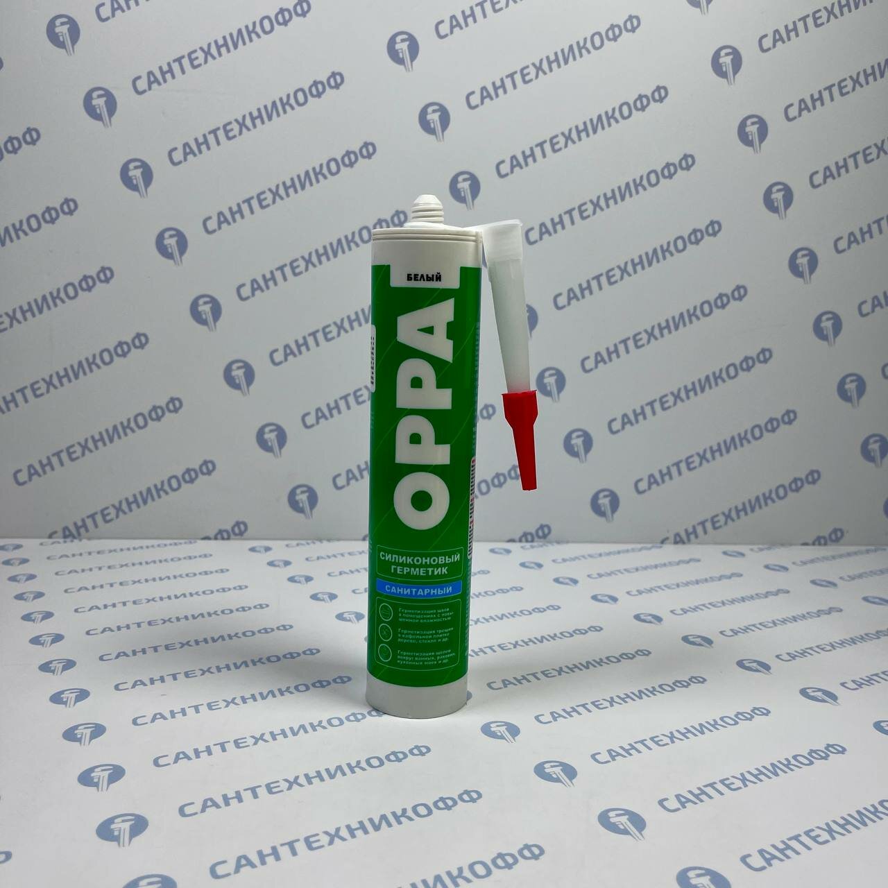 Герметик OPPA S силиконовый санитарный, универсальный, белый 270мл. HOCS260B
