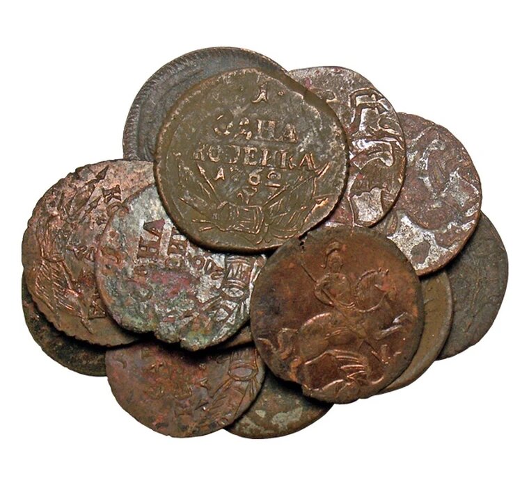 1 копейка 1762 Барабаны, перечекан на оригинале, медь 1 штука т/н сувенирная копия монеты, нумизматика, деньги для коллекции