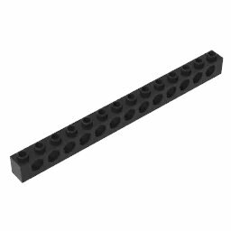 Строительные блоки gobricks 1x14 Черный, Black(080)