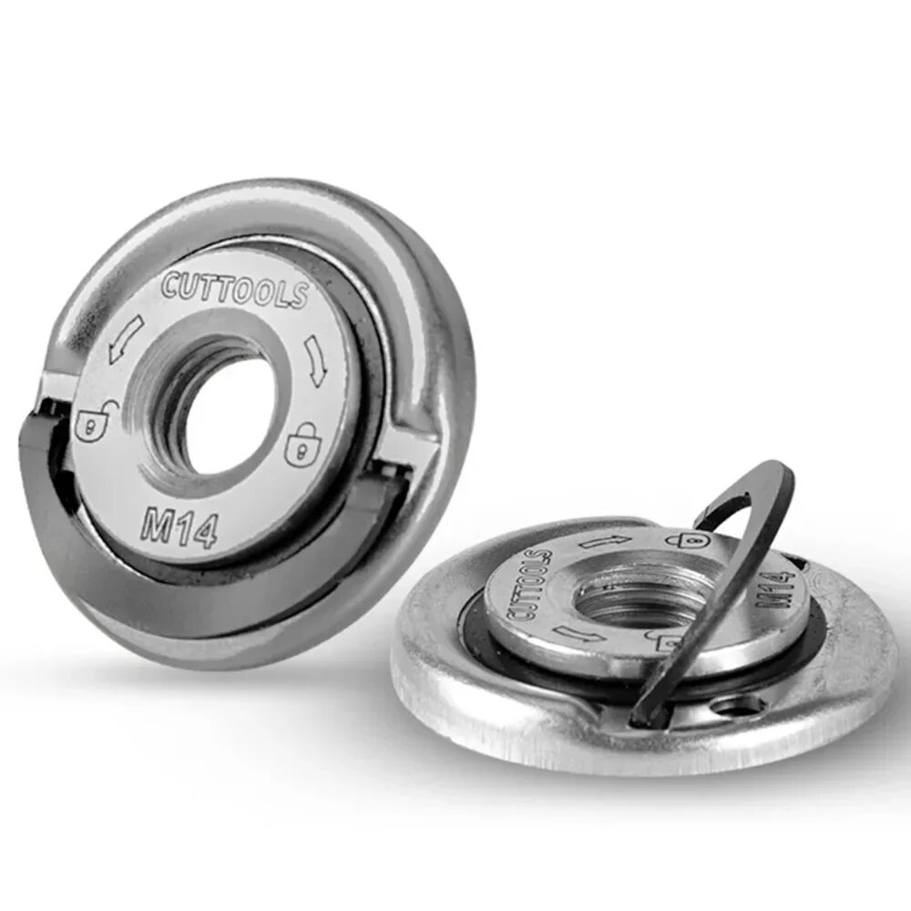 Самозажимная фланцевая гайка-хомут M14 для угловой шлифмашины