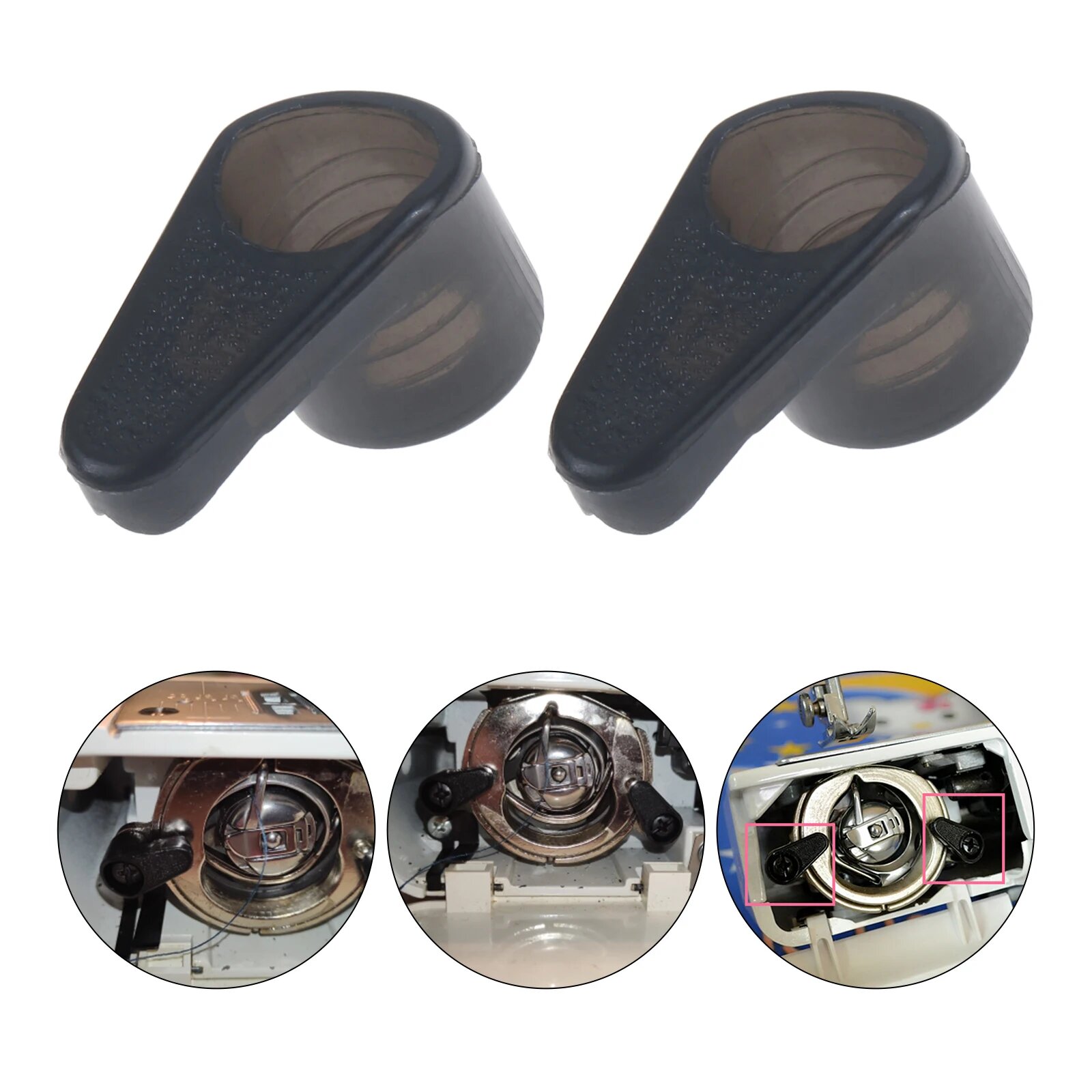 Пластиковые бытовые многофункциональные швейные машины 2 шт, шаттбойная кровать, левые и правые уши для швейной машины, детали 653, 22*12 мм