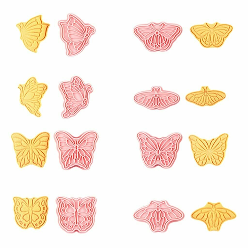 1 набор из 8 частей, форма для печенья "бабочка"