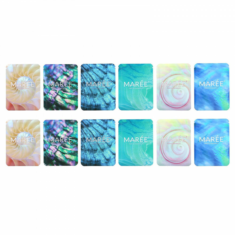 Maree, гели для кожи вокруг глаз с морским коллагеном, 12 пар, 36 г (1,32 унции)