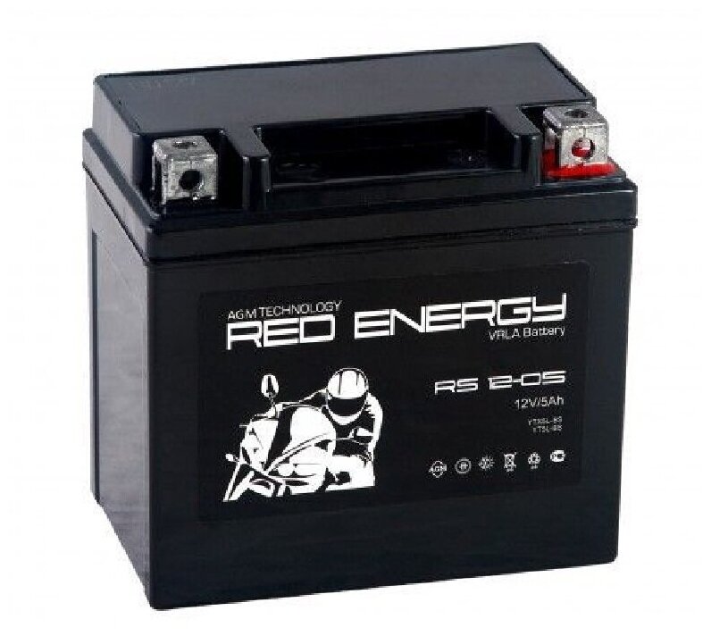 Аккумулятор RED ENERGY RS 1205 4,5Ач 80А (YTX5L-BS, YT5L-BS) мотоцикл / скутер / мопед / квадроцикл