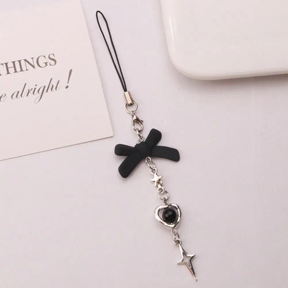 Y2K Брелок Y2K Подвеска для телефона Милая девушка Подвески для телефона Ремешок для телефона Бабочка Цепочка для телефона ручной работы Чехол для гарнитуры