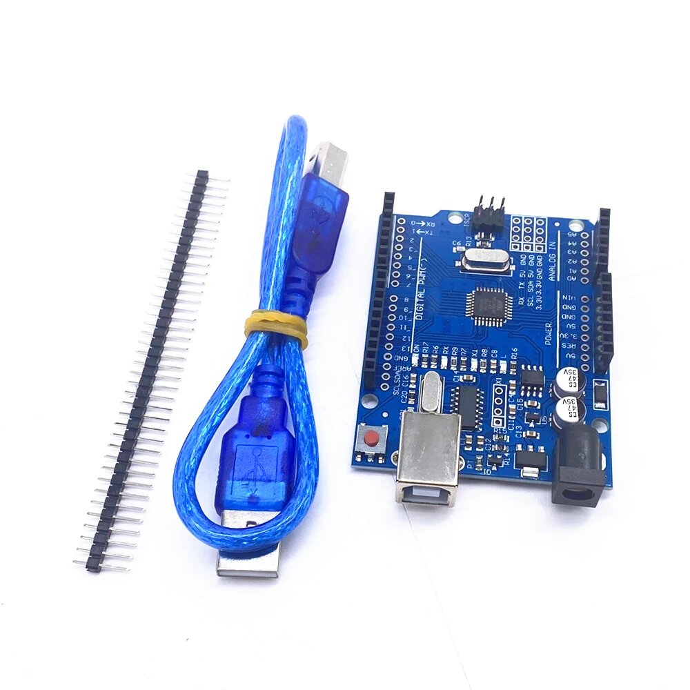 Плата Arduino UNO R3 с чипом MEGA328P R3 With cable
