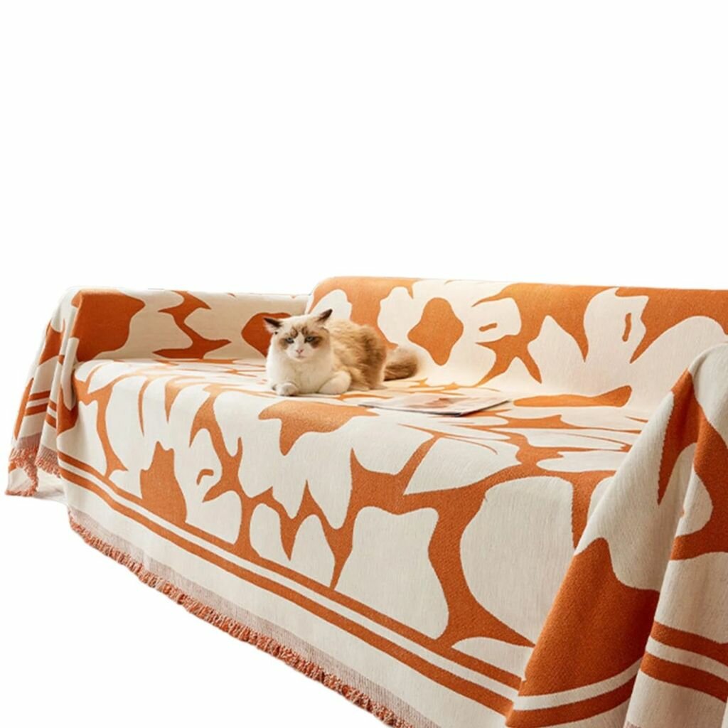 Водонепроницаемый чехол для дивана, цветочное одеяло, диванное полотенце, пылезащитные моющиеся подушки из синели с декором кисточек