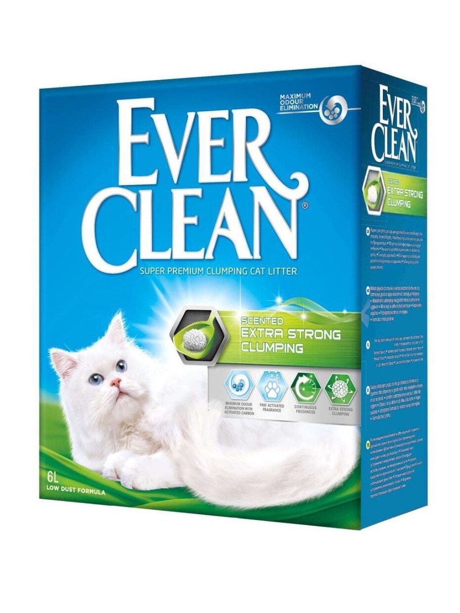 Ever Clean Extra Strong Scented комкующийся наполнитель с ароматизатором 6 л