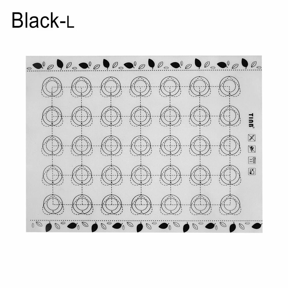 Силиконовый коврик для выпечки LINSBAYWU Черный, 40x30cm-style 1