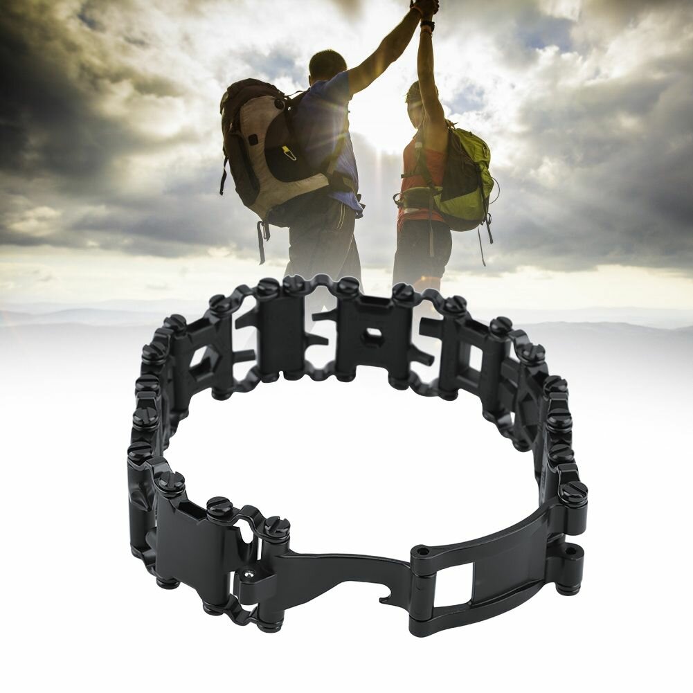 29-в-1 браслет-мультитул из нержавеющей стали (черный)