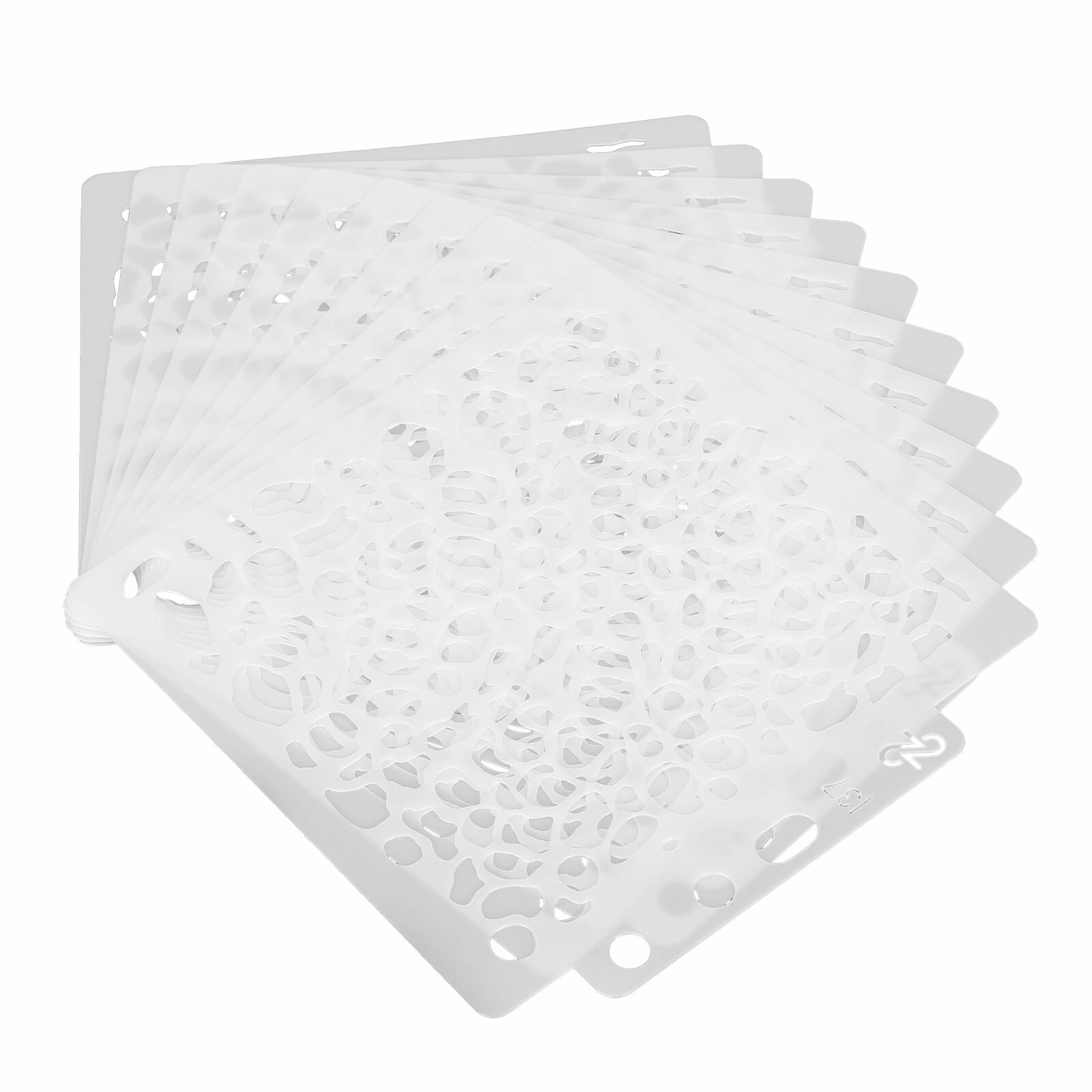 10 шт. многослойные трафареты 14x12,8 см, многоразовые полые шаблоны для тиснения ПЭТ S137