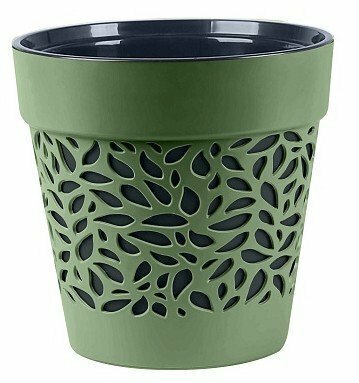 Кашпо "Блоссом" (8,3л) Цв. Оливковый/Антрацит