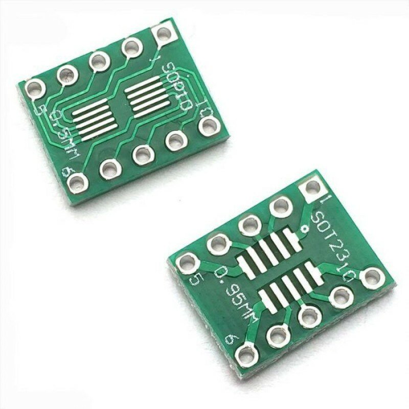 Адаптер SSOP10-SOP10-10PIN, для распайки, двусторонний, 10x13 мм