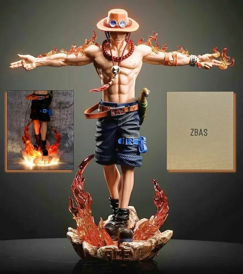 Фигурка Ван Пис Портгас Д. Эйс / One Piece Ace Portgas с подсветкой (28см)YUE