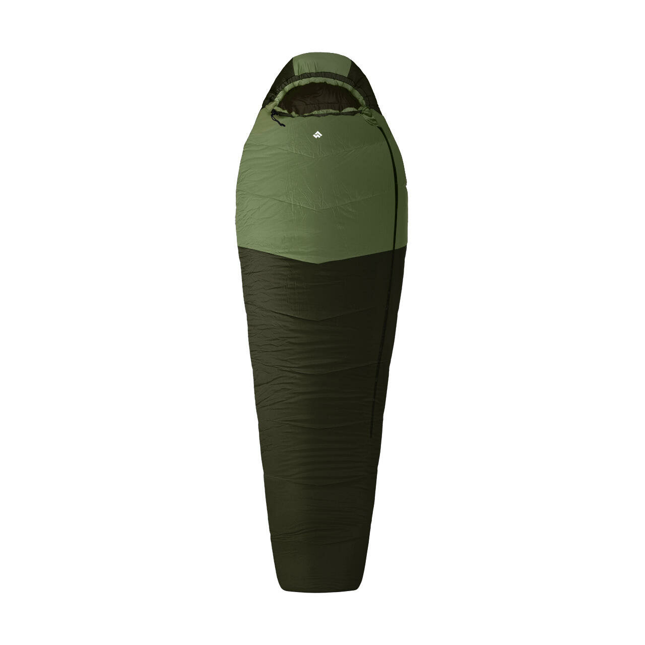 Decathlon Спальный мешок Alpinus Ultralight Pro 1000 левый, форма мумия, цвет зелёный/черный