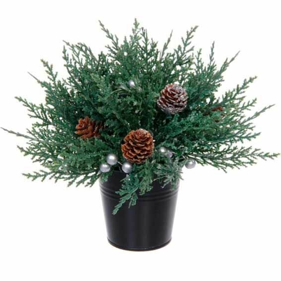 Хвойная композиция Восток-Сервис Живая пихта, 22х22х18 см, новогодняя