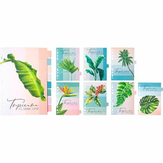 Разделители листов deVENTE Tropicana, картонный, А5, ламинация мелованная с рисунком, 8 шт