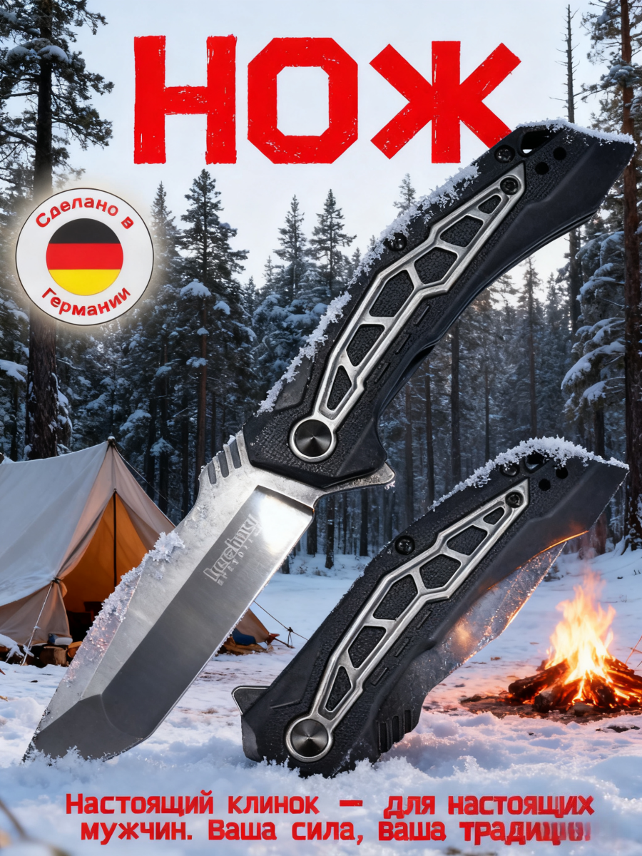 Охотничий дорожный нож со складным лезвием，антикоррозийное покрытие
