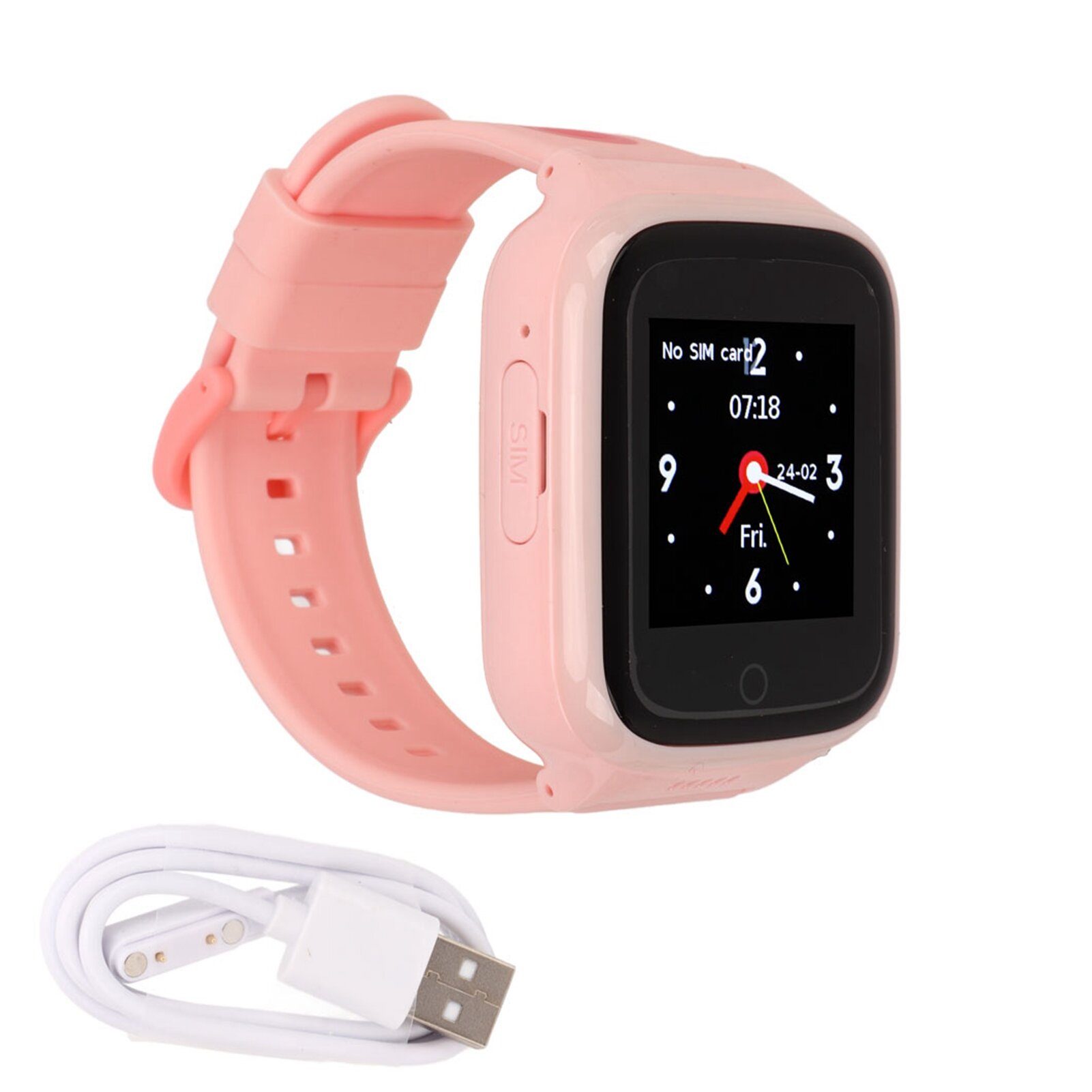 Детские умные часы для мальчиков и девочек, водонепроницаемая камера для видеозвонков, музыкальный плеер, будильник, часы с шагомером, розовые, английские
