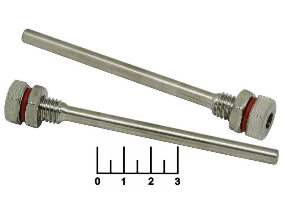 Гильза для погружного жидкостного датчика температуры 5*100мм М10