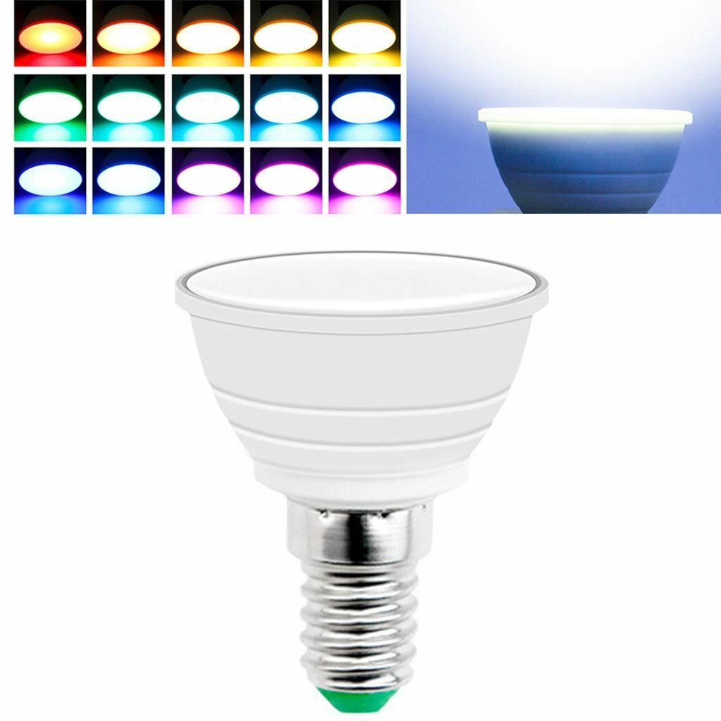 Светодиодная RGB лампа для умного освещения, E14 - Холодный Белый
