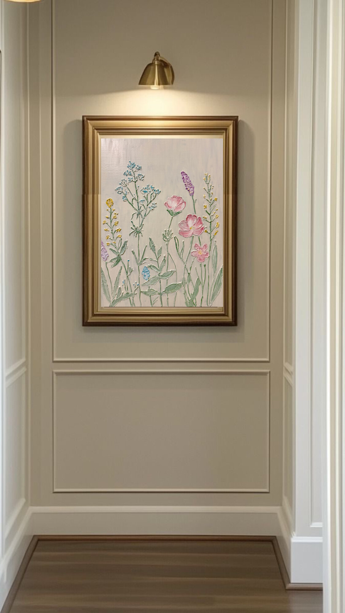 Интерьерная картина ручной работы маслом на холсте «Нежность», размера 60x80