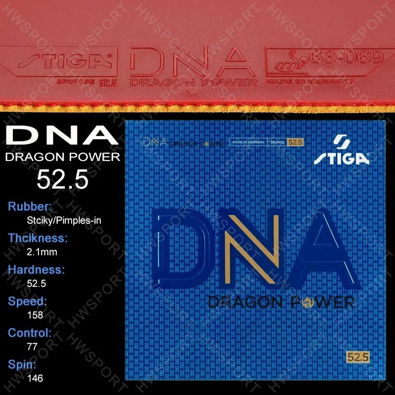 STIGA DNA Dragon Power Red 52.5 накладка для пинг-понга