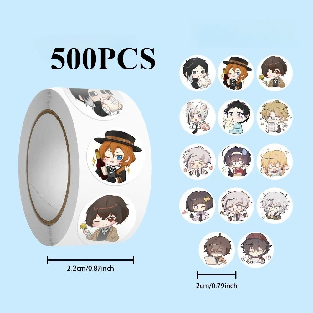 500 шт. Аниме-наклейки Bungo Stray Dogs Dazai Osamu для ноутбуков, скейтбордов, телефонов