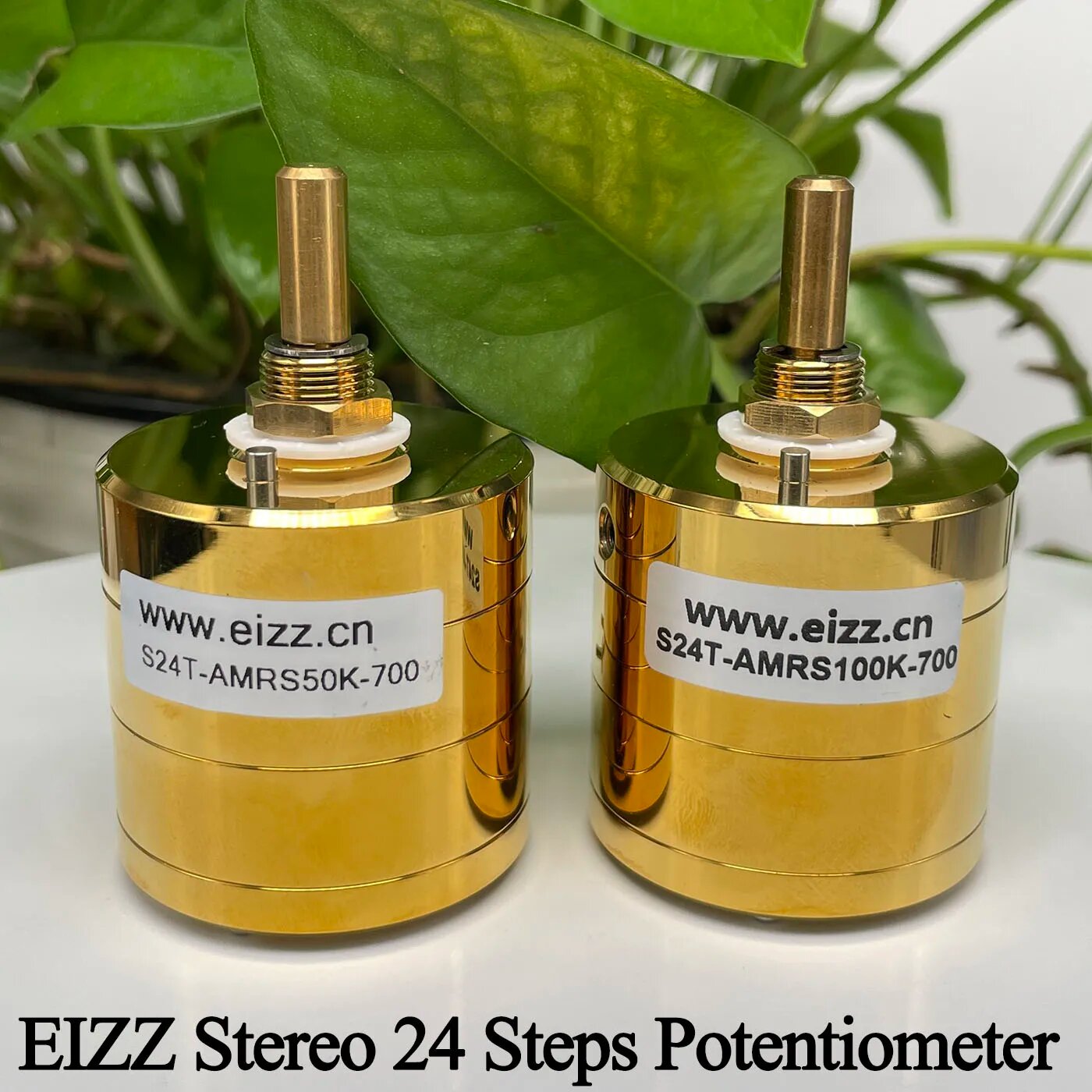 JEMOSA EIZZ 4-канальный потенциометр громкости 50K черный 50K, Stereo Gold