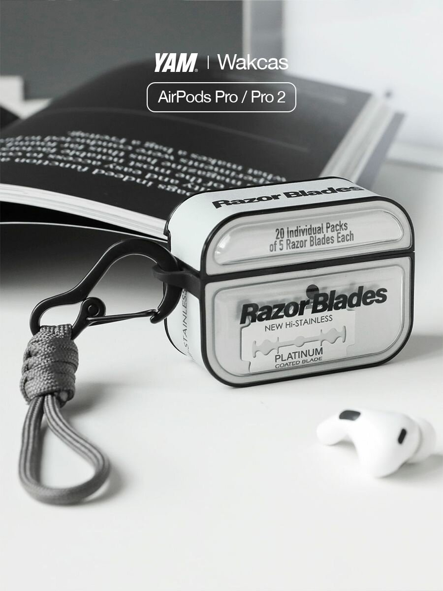 Чехол для наушников AirPods Pro, Pro 2 с карабином