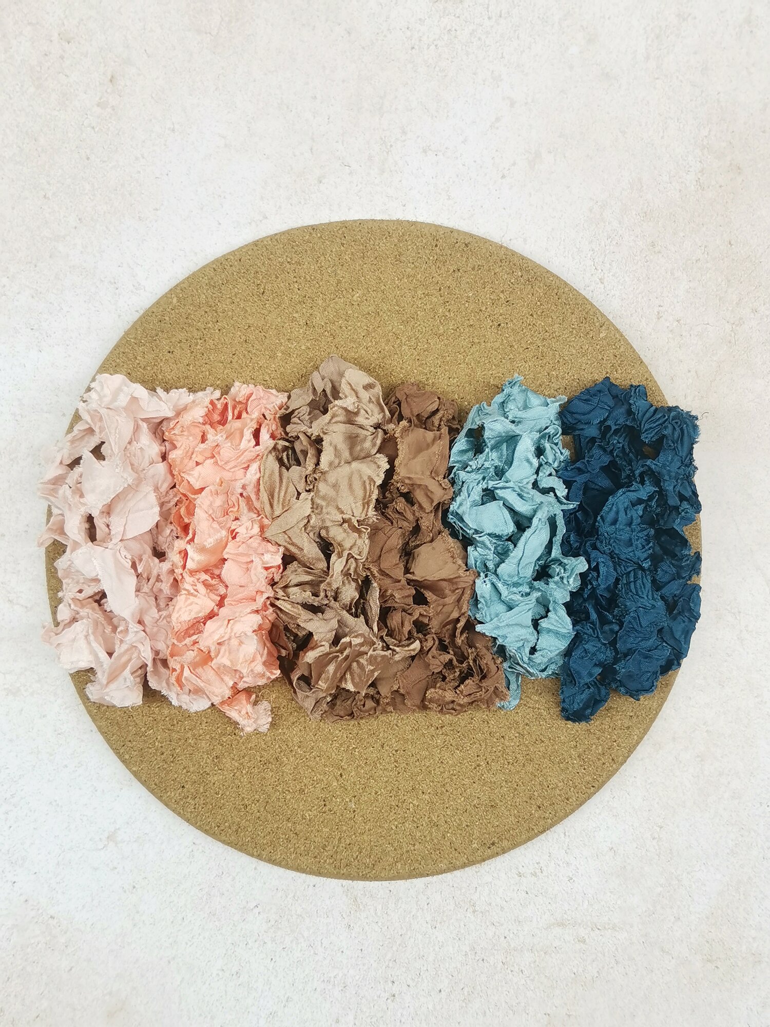 Шебби ленты ручной работы "Шелковистый блеск" (комплект 6 штук)