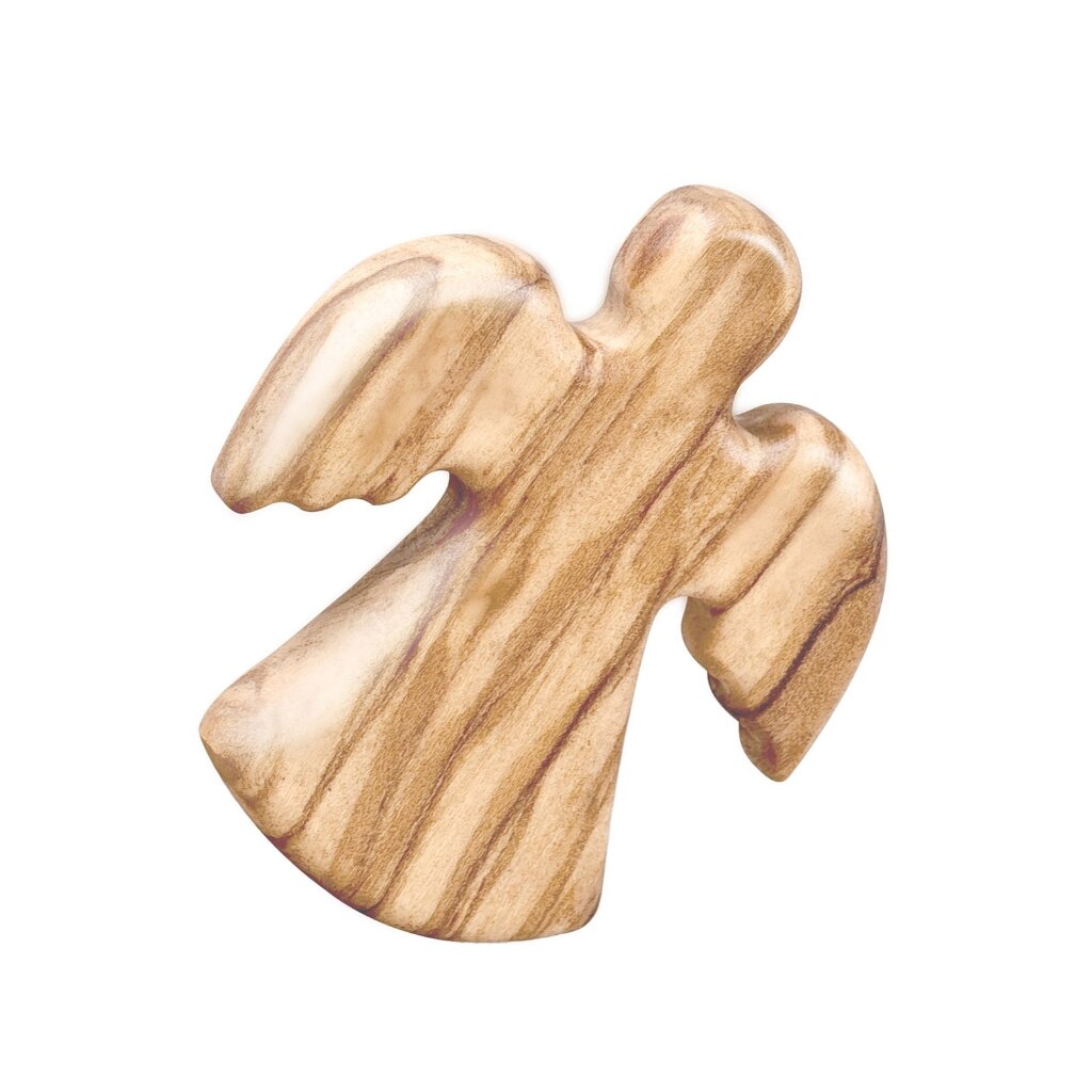 Деревянная молитва пересекается из Вифлехей в натуральных хлопковых мешочках для христианского подарка