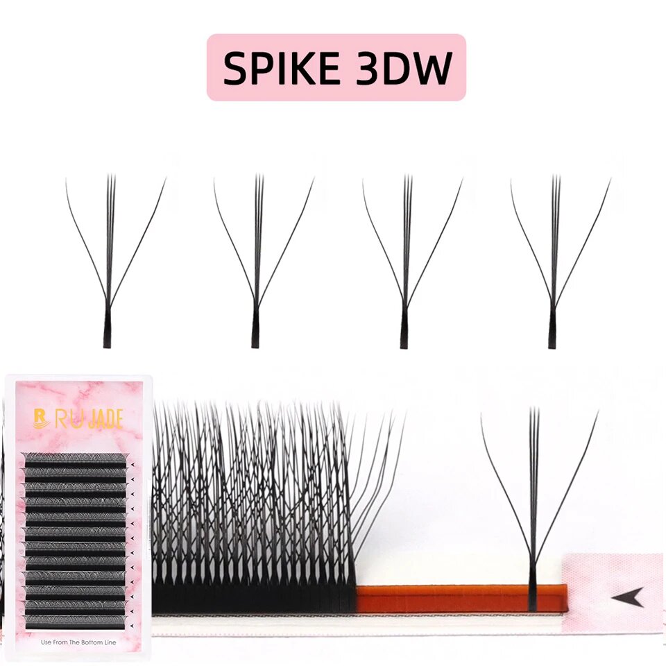 Spike 3DW ресницы D изгиб, MIX(8-15) длина, 3D Fairy-1380